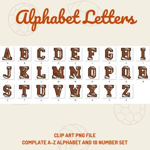 Football Alphabet Varsity Sport Letters - Etsy