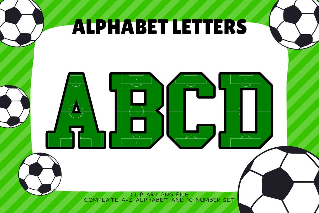 Football Field Alphabet Sport Letters - Etsy