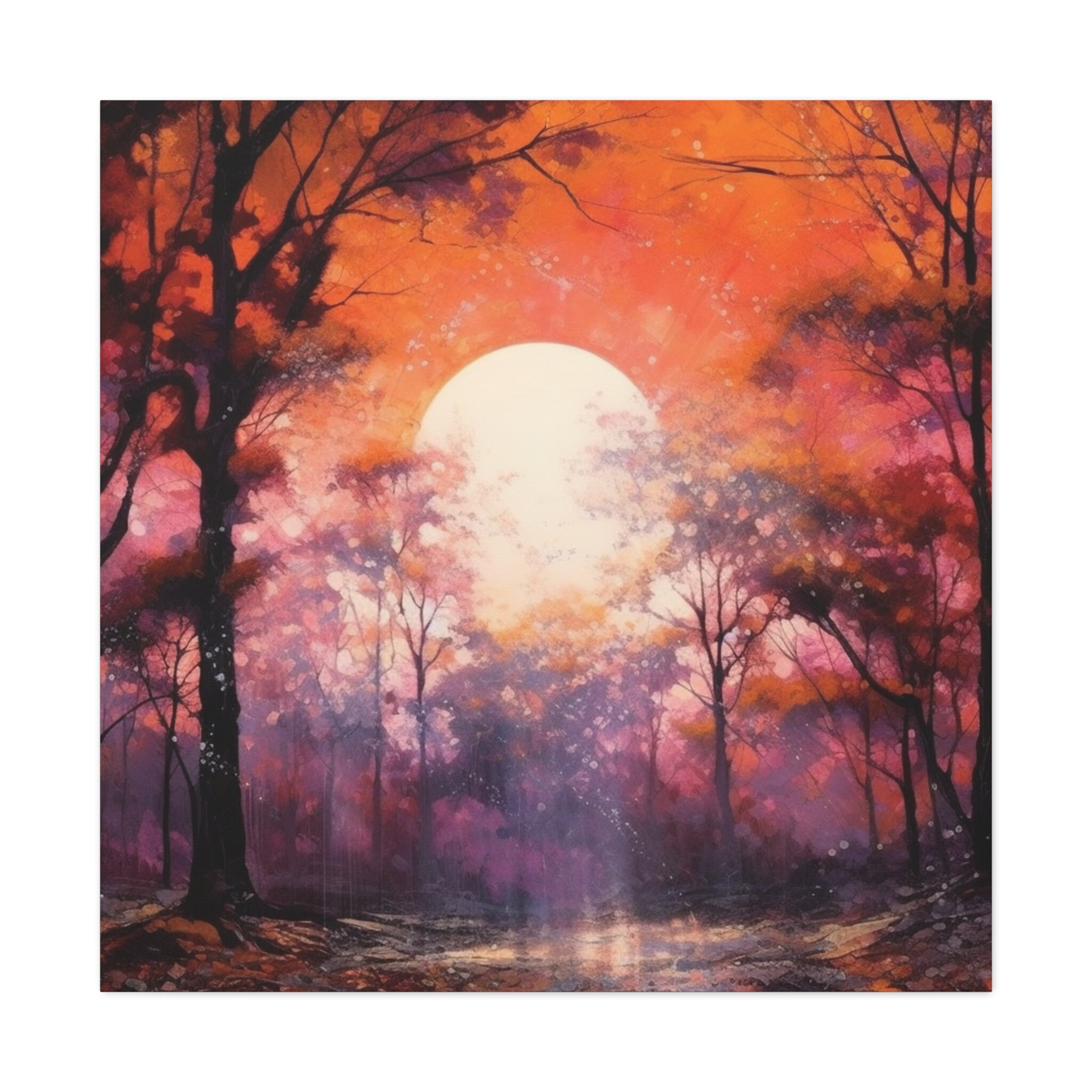 Autumn Sunset Canvas: Captivating Wall Art Capturing the Beauty of Fall ...