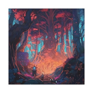 5 Trippy Forest Wallpaper Psychedelic Forest Printable Wall Art Trippy ...