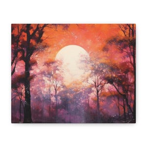 Autumn Sunset Canvas: Captivating Wall Art Capturing the Beauty of Fall ...