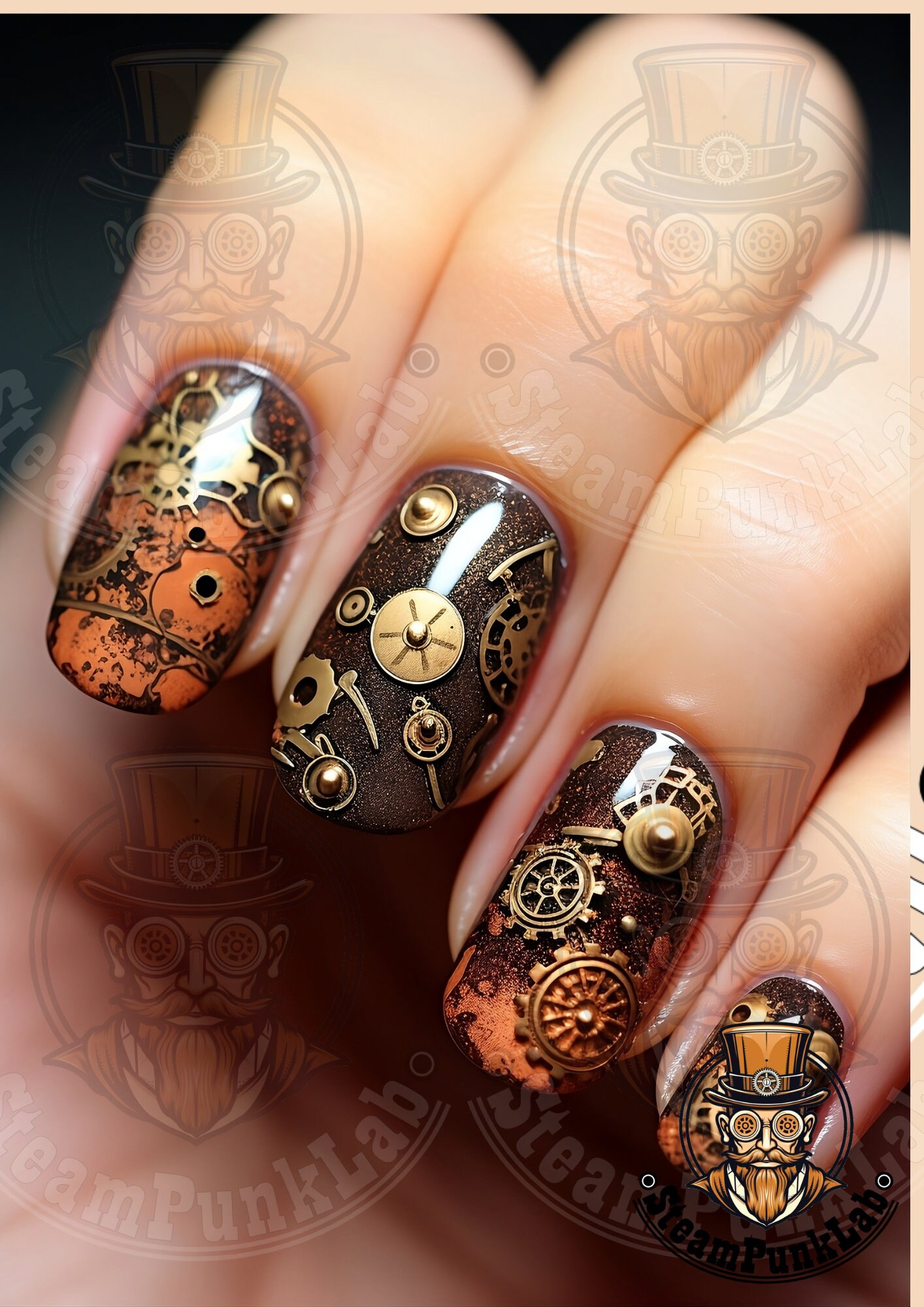Steampunk Nail Art