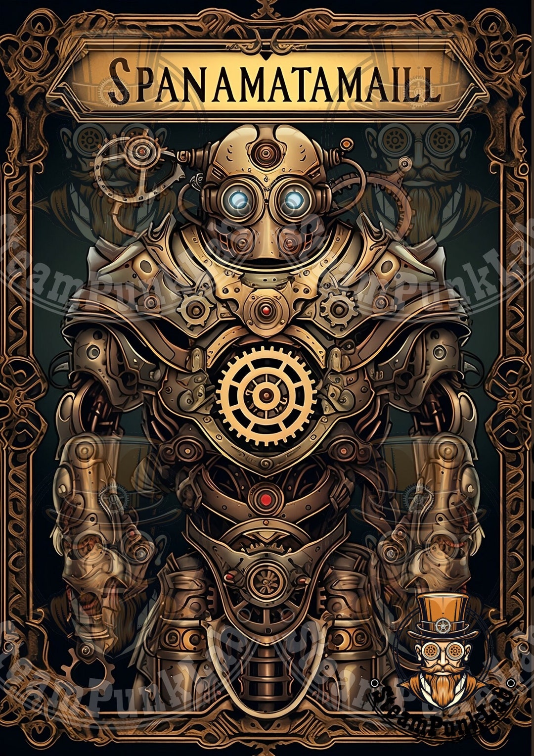 Intricate Steampunk Robot Art: A Fusion of Gears Imagination - Etsy