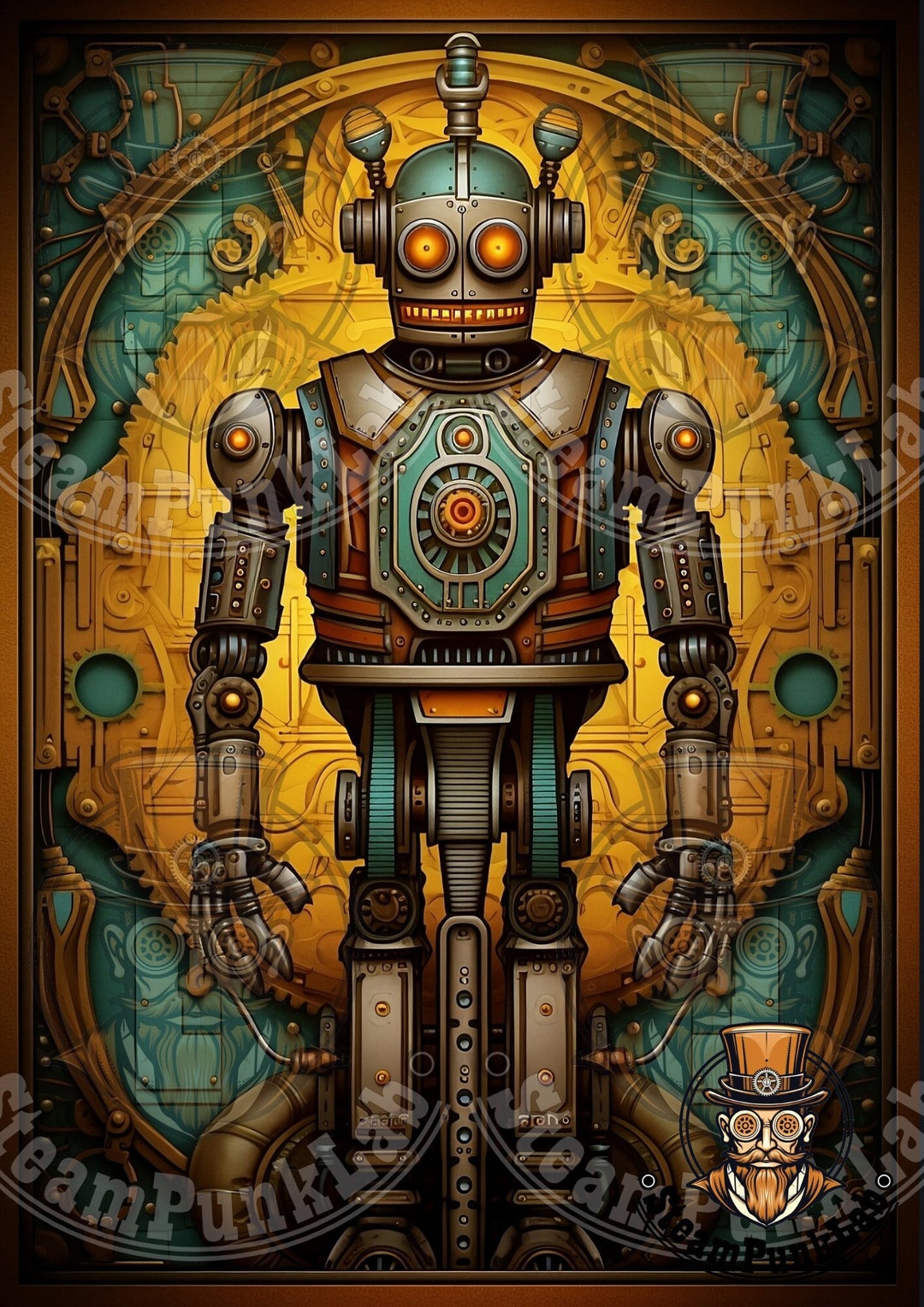 Steampunk Art Deco Robot: Captivating Fusion of Elegance and Innovation ...