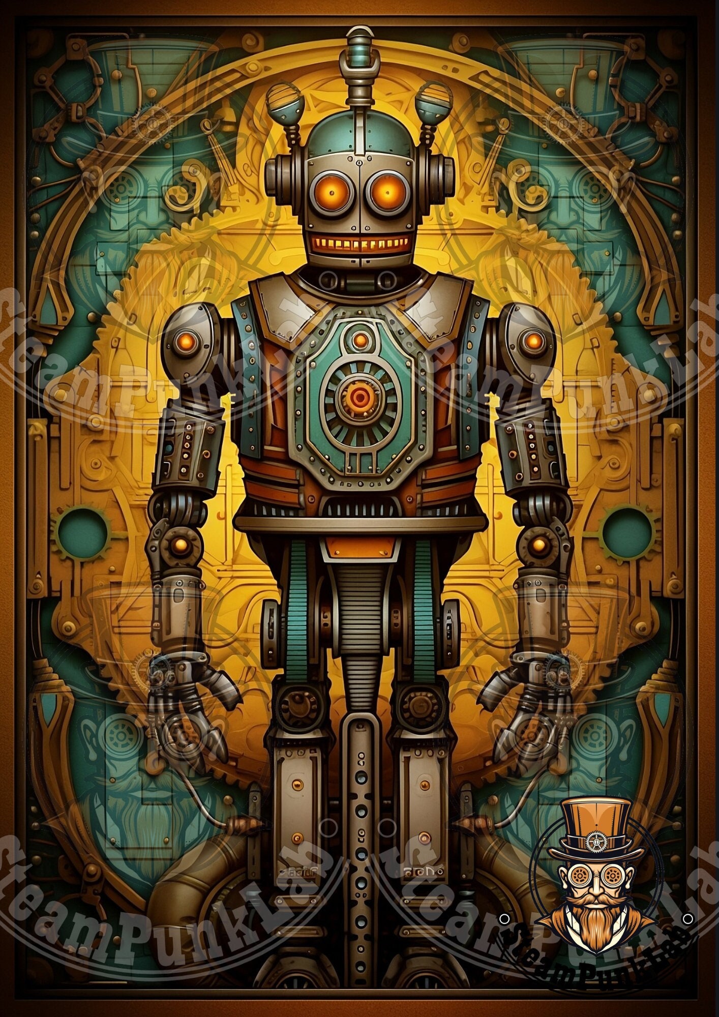 Steampunk Art Deco Robot: Captivating Fusion of Elegance and Innovation ...