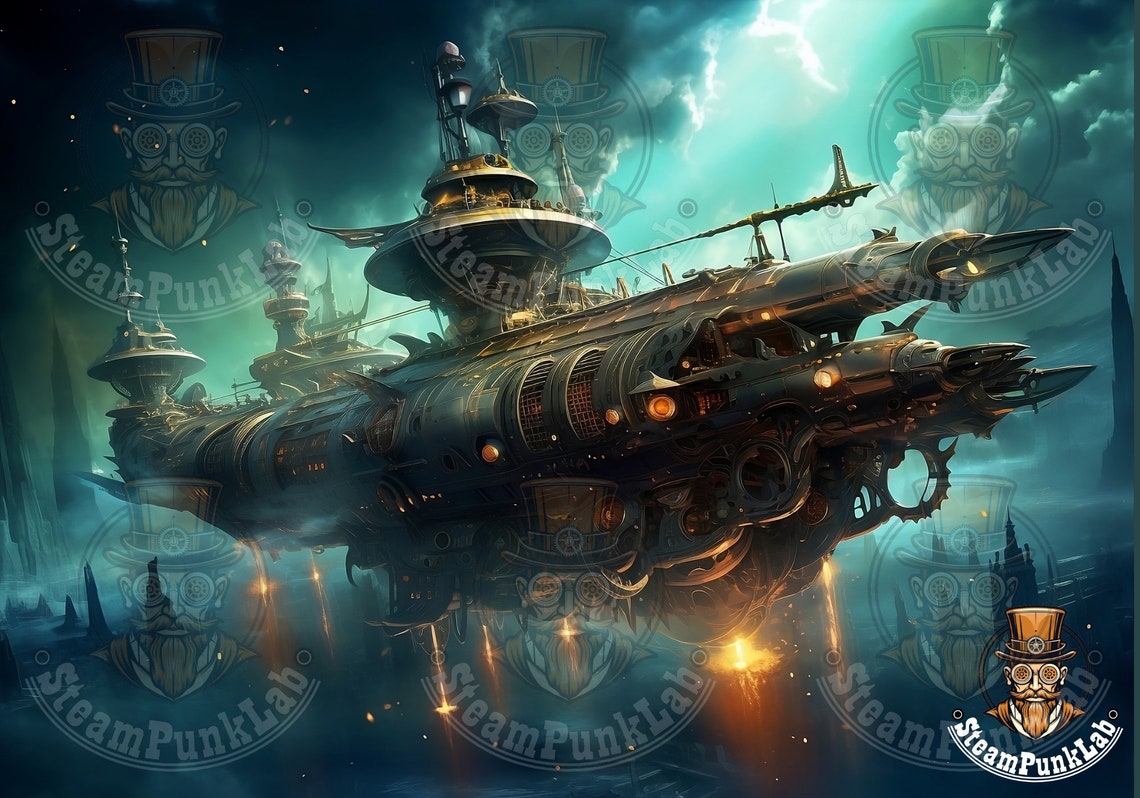 Steampunk Spacecraft: Bridging Eras for Cosmic Exploration - Etsy