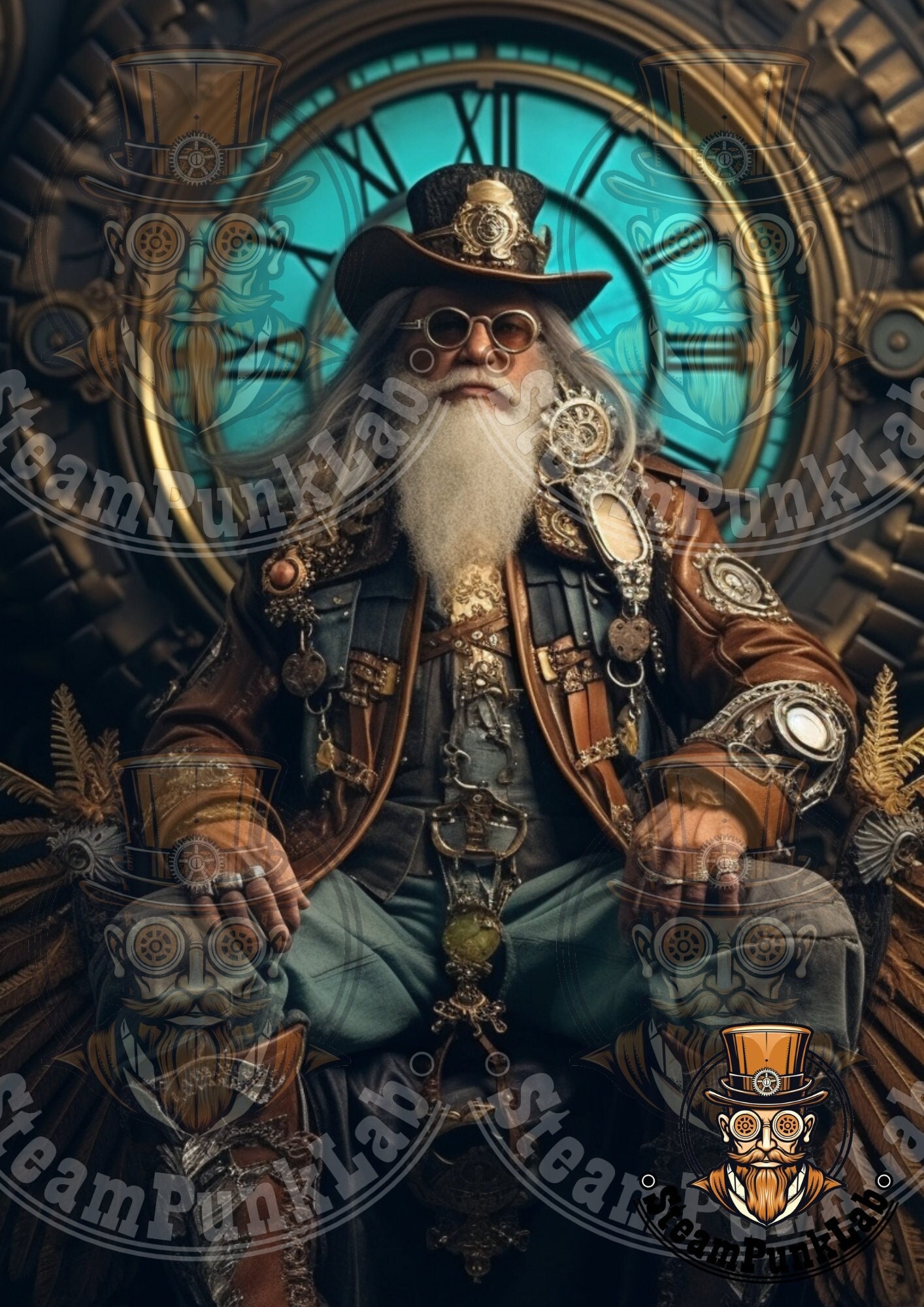 Epic Steampunk Deity Art: A Mythical Fusion of Mechanical Splendor and ...
