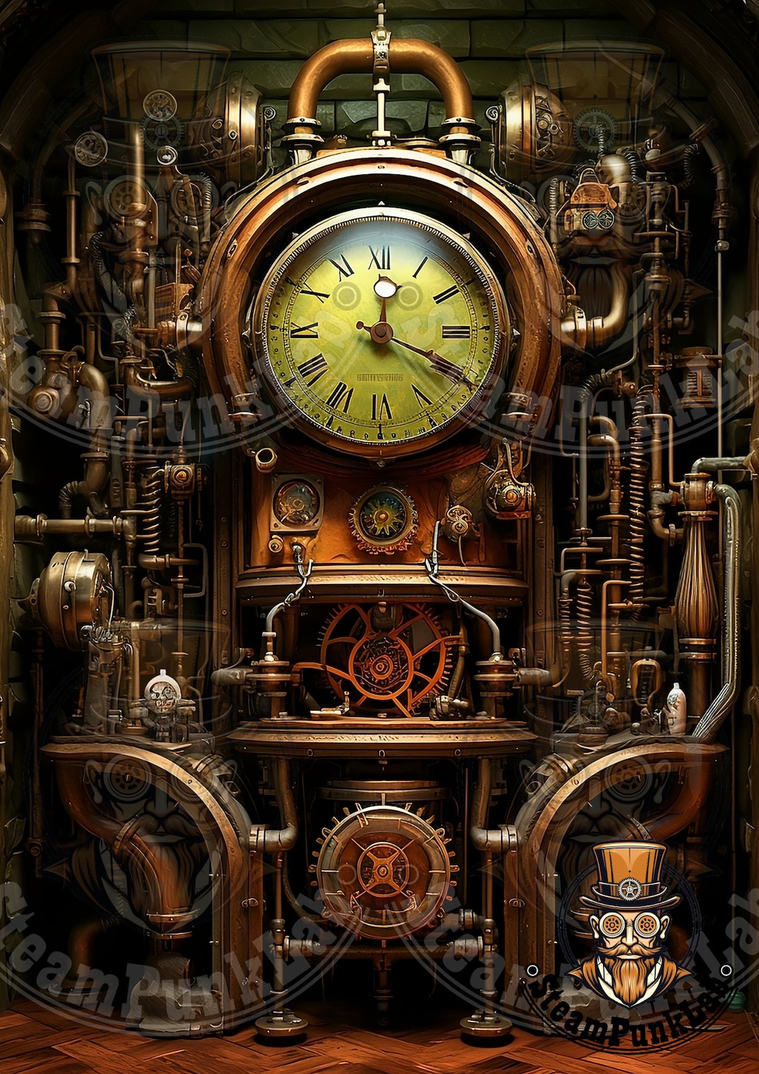 Intricate Steampunk Science and Engineering Materials Artwork - Etsy