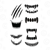 Smile Scary Teeth Vector Graphic Clipart Svg, Eps, Cmx, Cdr v13, Pdf ...