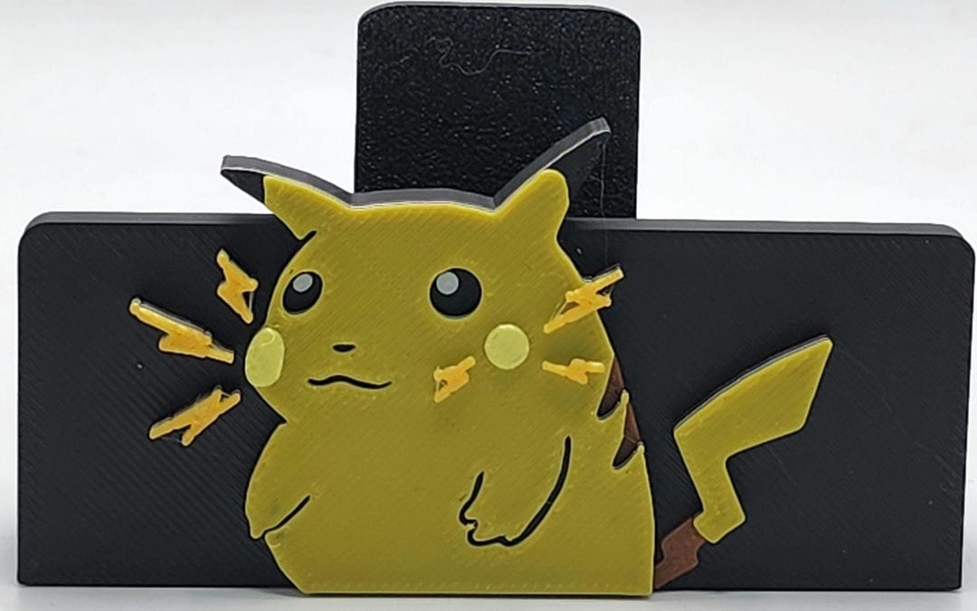 Yellow Cheek Pikachu Adjustable Card Stand - Etsy