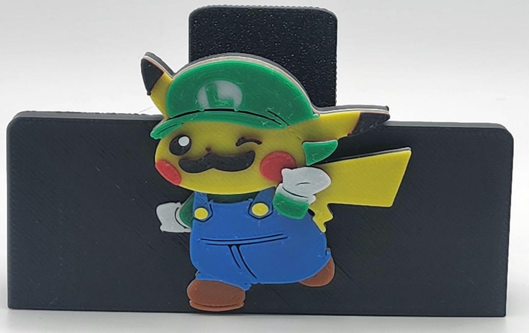 Luigi Pikachu Adjustable Card Stand - Etsy