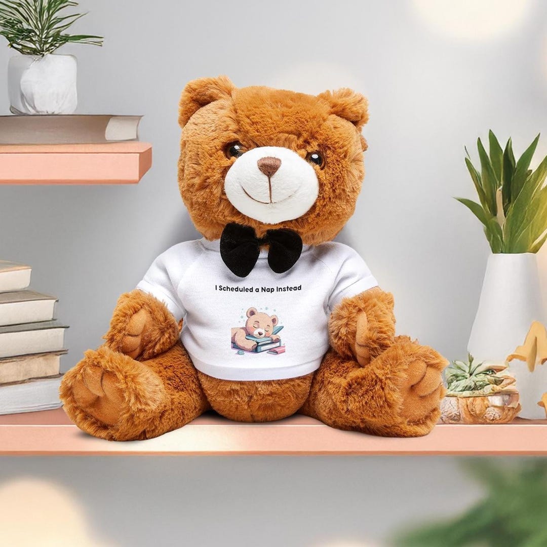 ADHD Teddy Bear: Funny Nap Time Plush - Mental Health Gift - Etsy