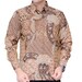 Men's Indonesia Batik Shirt Beige Long Sleeve Unique - Etsy