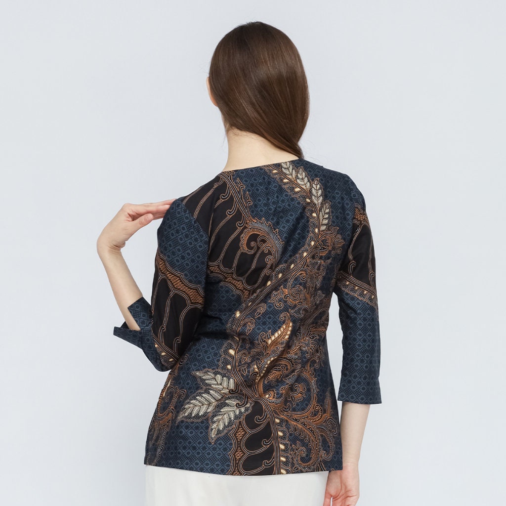 Damen Batik Bluse Rhea I Bali Strand Bluse I Festival Top I Baumwoll ...