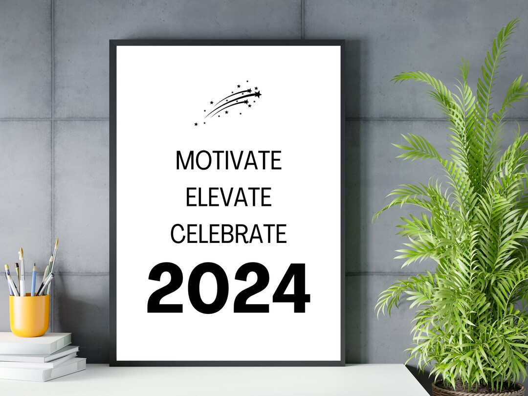 New Year, 2024, Quote Print, Quote Wall Art, Quote Poster ...