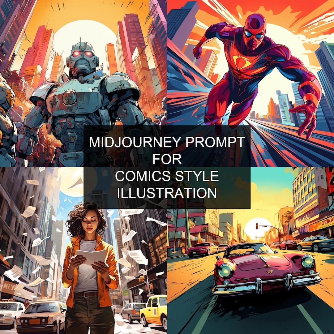 Midjourney Prompt for Comics Style Illustration, AI Art Midjourney ...