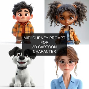 Midjourney Prompt for 3D Cartoon Character, Cartoon AI Art Prompt ...