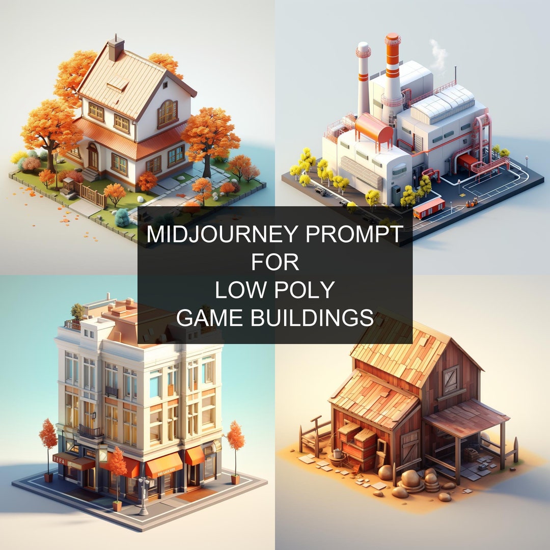 Midjourney Prompt for Low Poly Game Buildings, Game Midjourney Prompt ...