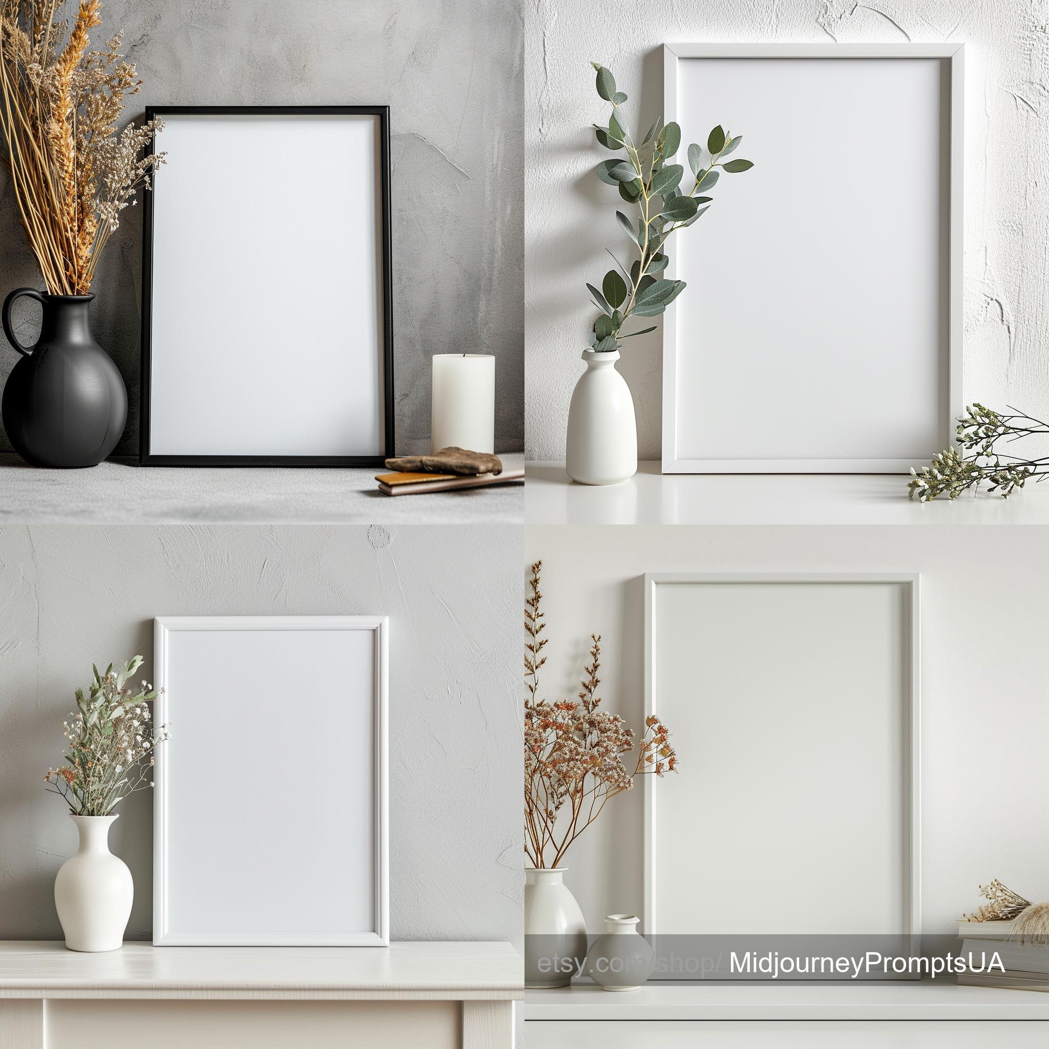 Midjourney Prompt for Photo Frame Mockup, Midjourney Prompts Guide ...