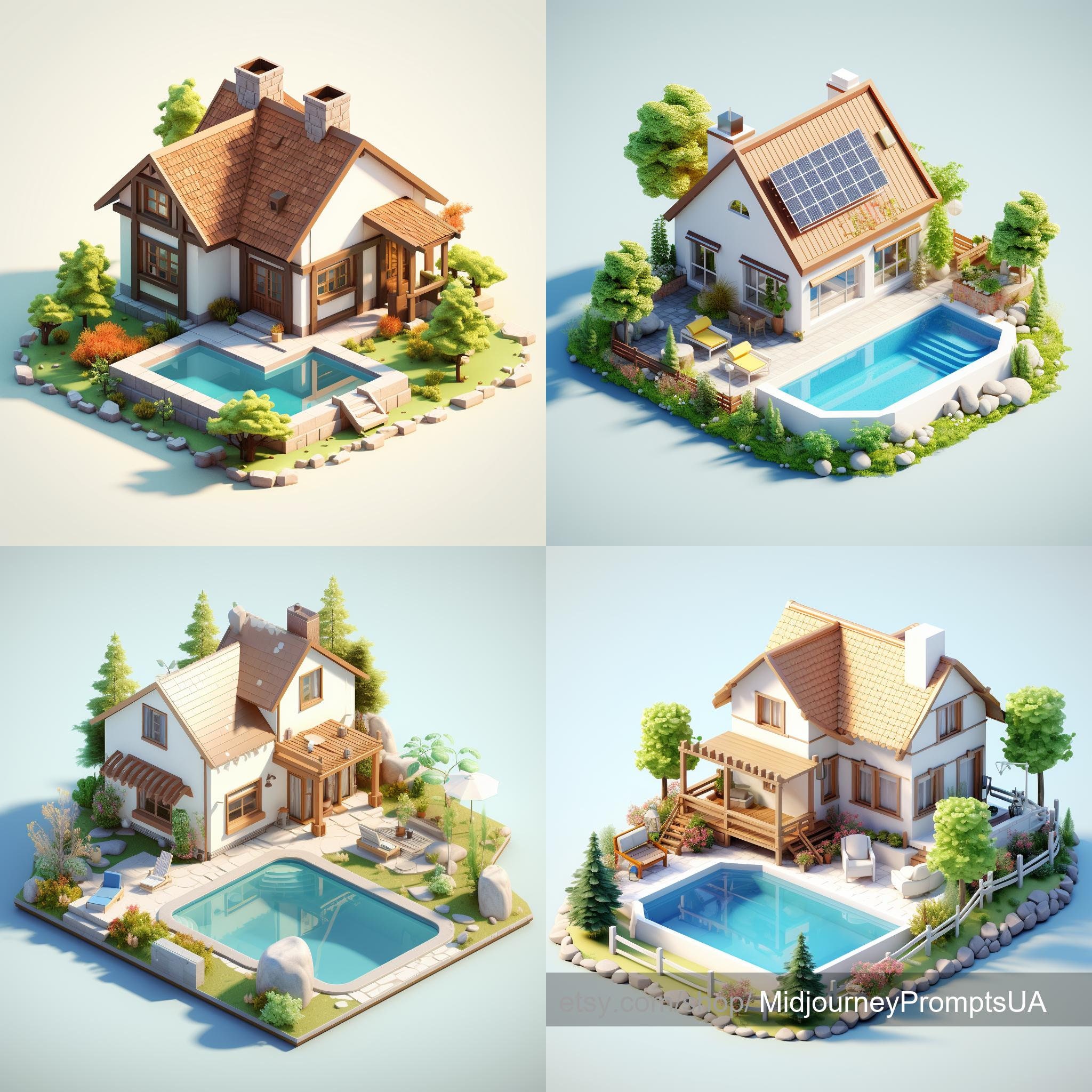 Midjourney Prompt for Low Poly Game Buildings, Game Midjourney Prompt ...