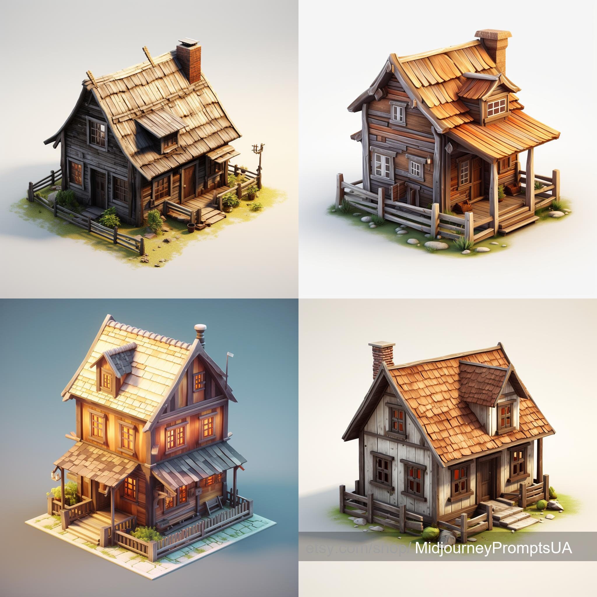 Midjourney Prompt for Low Poly Game Buildings, Game Midjourney Prompt ...