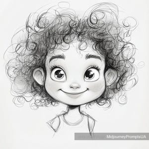 Midjourney Prompt for Cartoon Sketch, Cartoon Drawing Prompt, Sketch ...