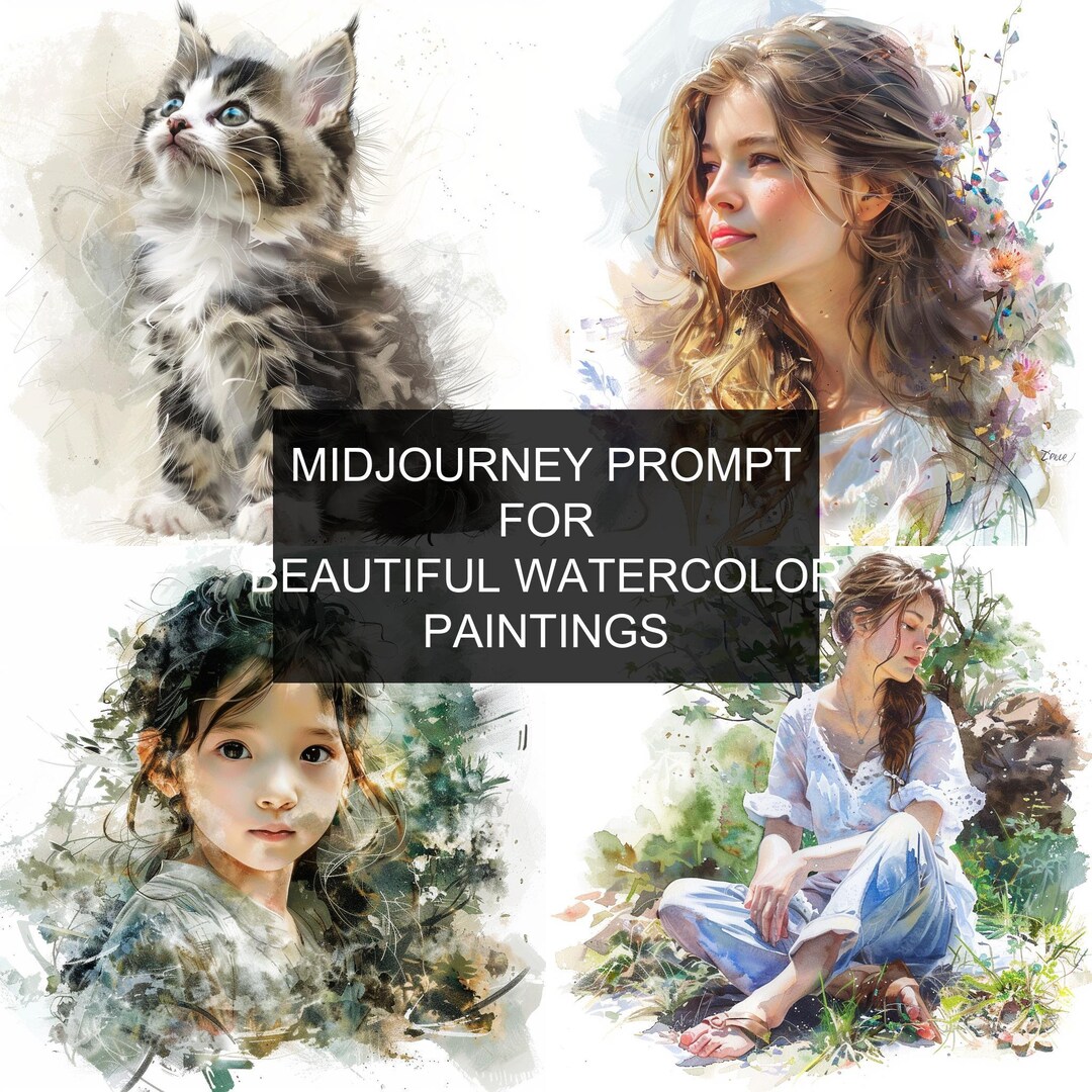 Midjourney Prompt for Beautiful Watercolor Paintings, Midjourney ...