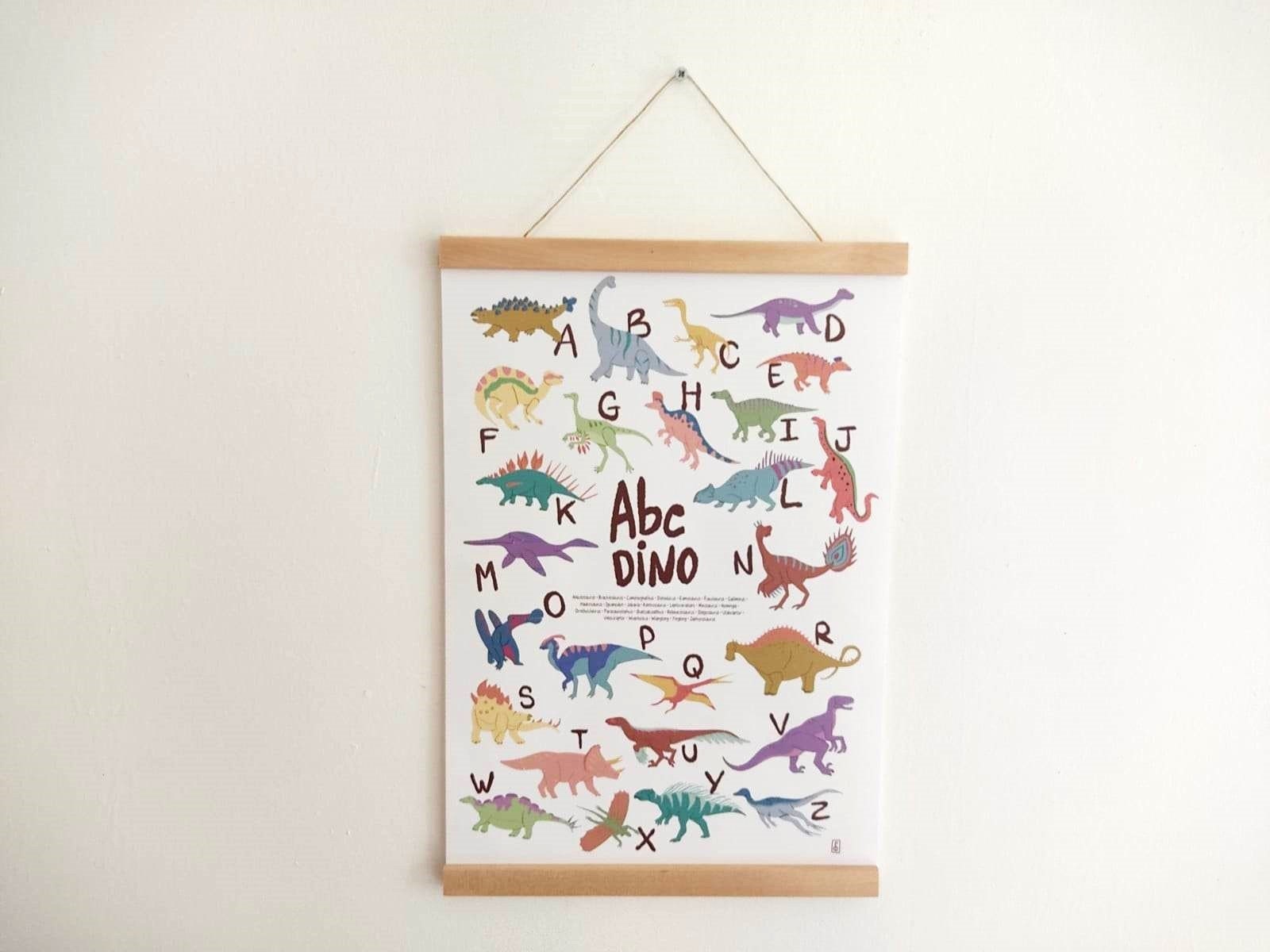 Dinosaurs Alphabet Poster - Etsy