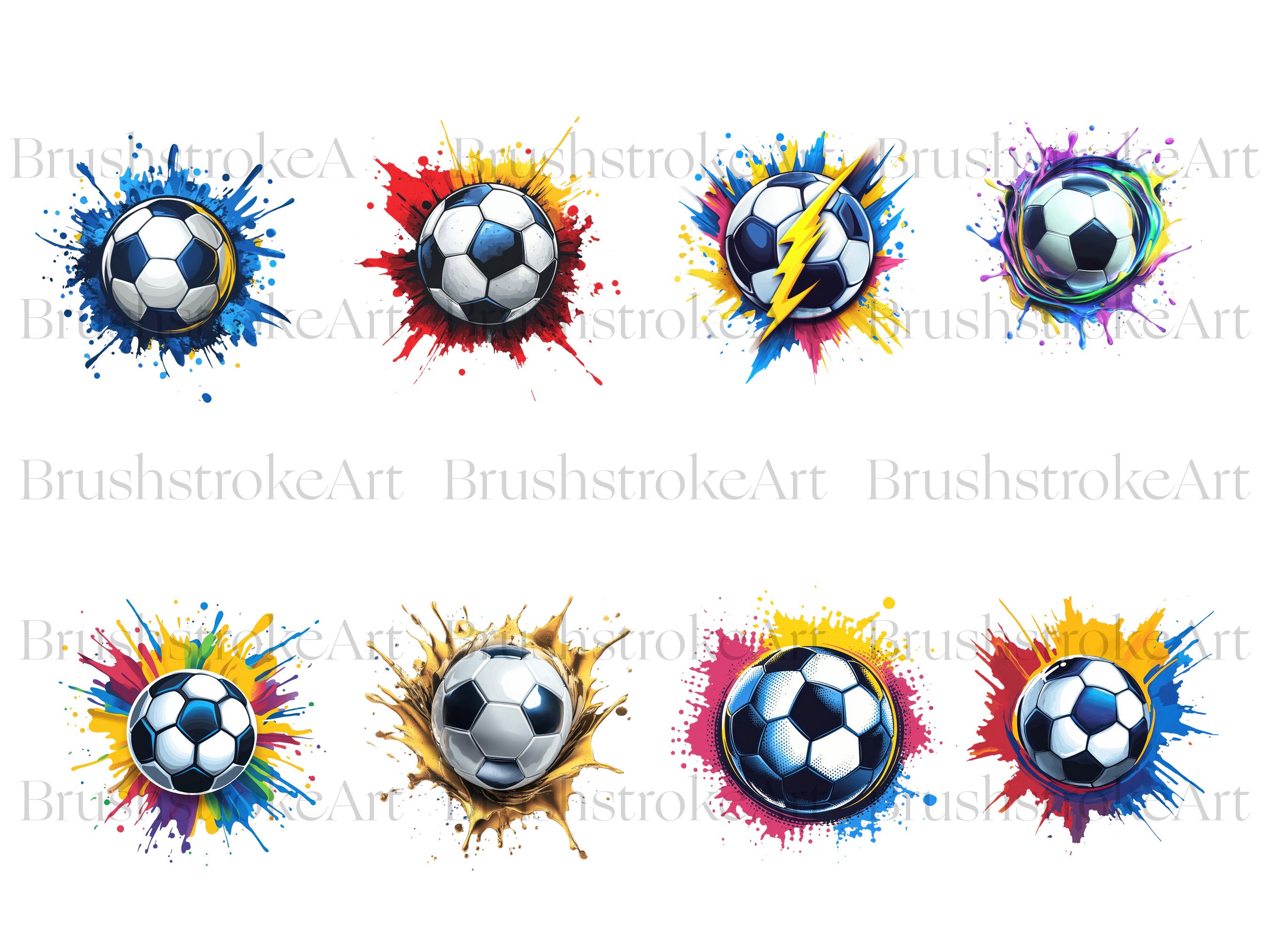 Soccer Ball Splash Clipart, Football, Boys Birthday, Soccer Ball PNG ...