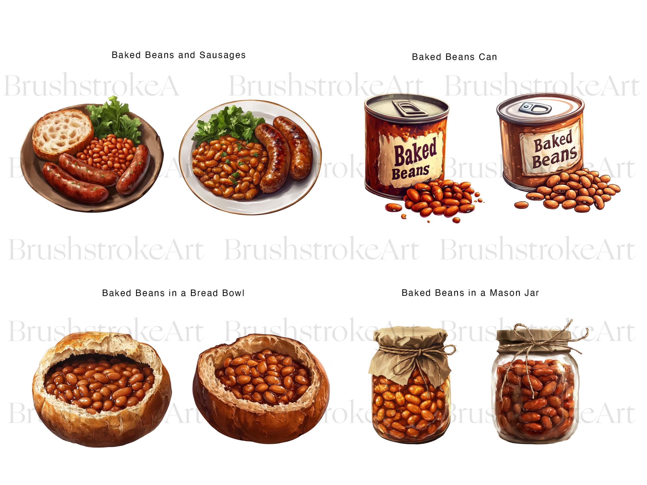 Baked Beans Clipart, Canned Beans PNG, BBQ Beans, Soul Food Clipart ...