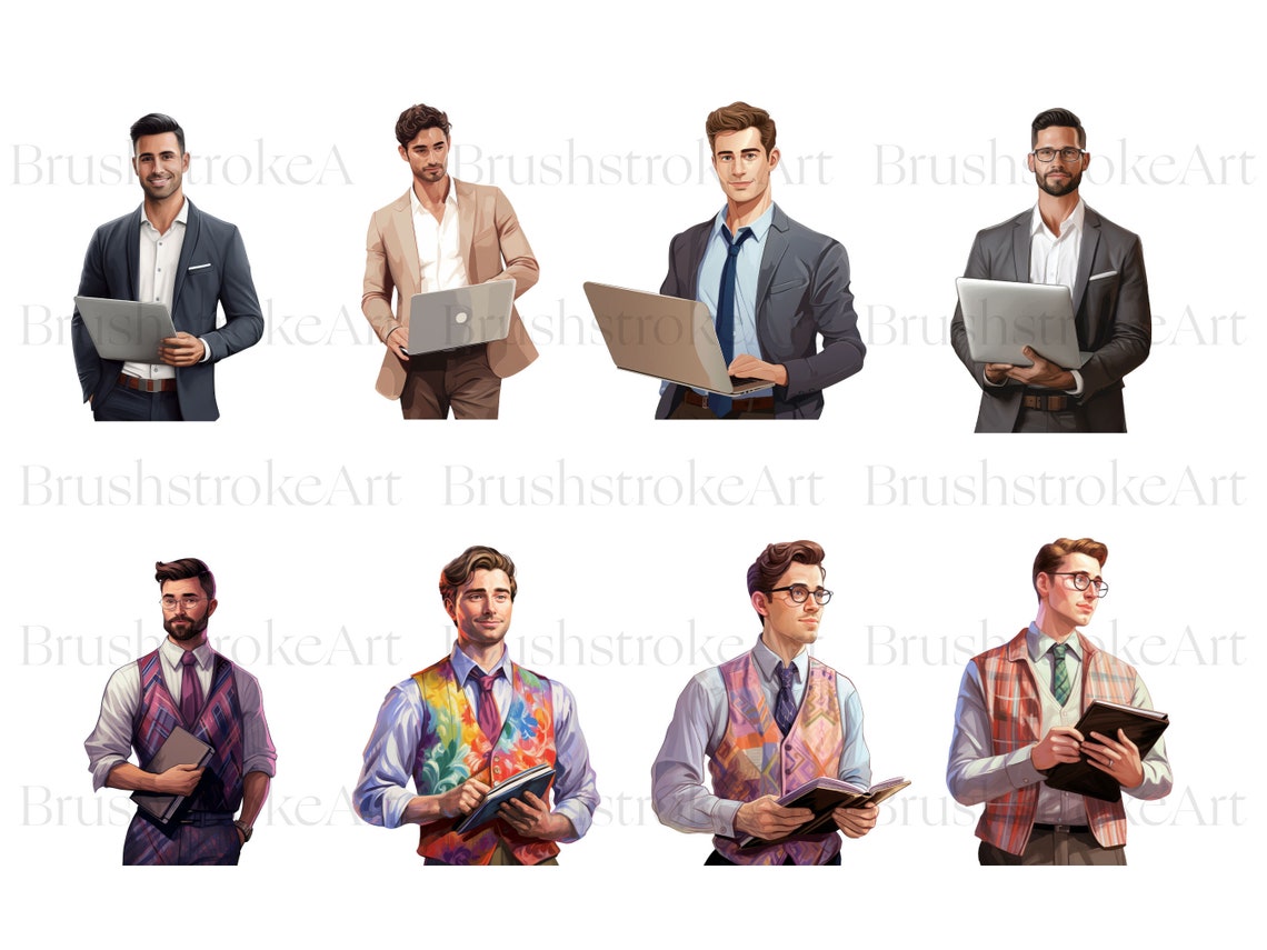 Businessman Clipart, Boss, Man Clipart, Business People, Handsome Man ...