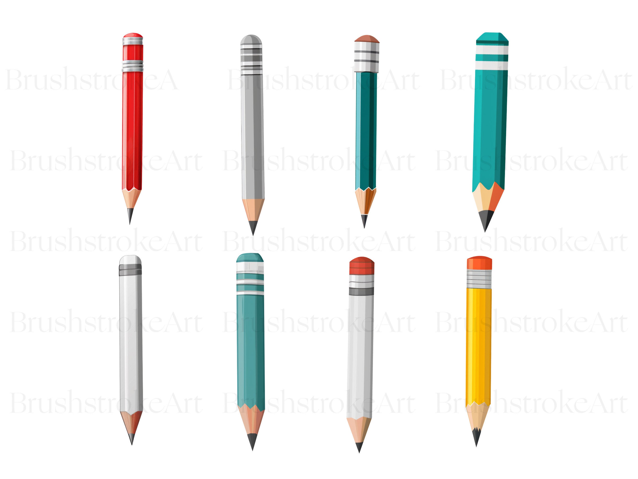 Pencil Clipart, Back to School, Art Supplies Clipart, Color Pencil PNG ...
