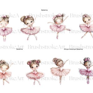 Watercolor Ballerina Clipart, Watercolor Ballet Clipart, Cute Ballerina ...