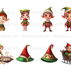 Cute Elf Clipart, Christmas Elves Clip Art, Santa's Helpers, Xmas Elf ...