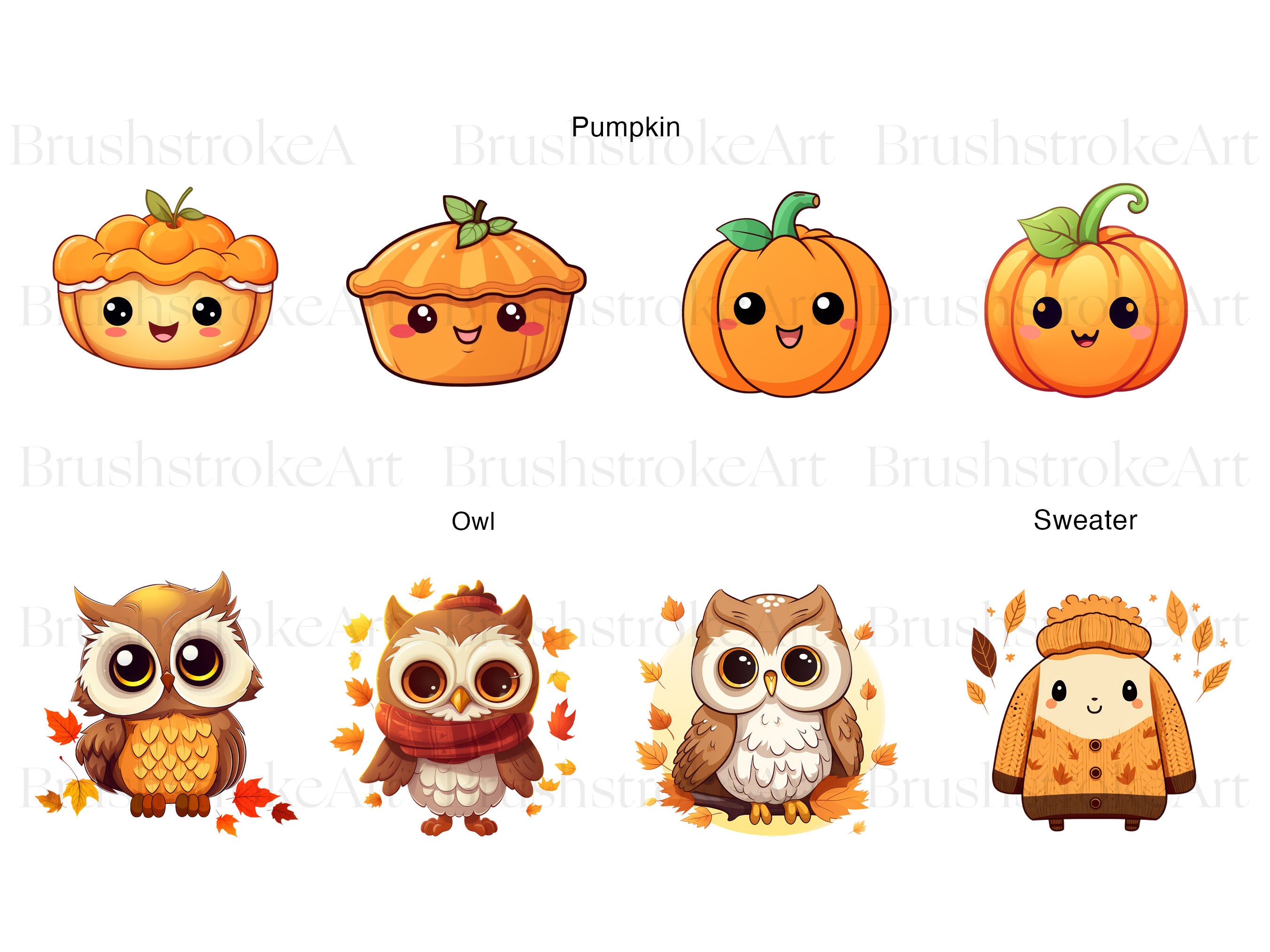 Cute Fall Clipart, Pumpkin, Cute Autumn Clipart, Fall Animals, Squirrel ...