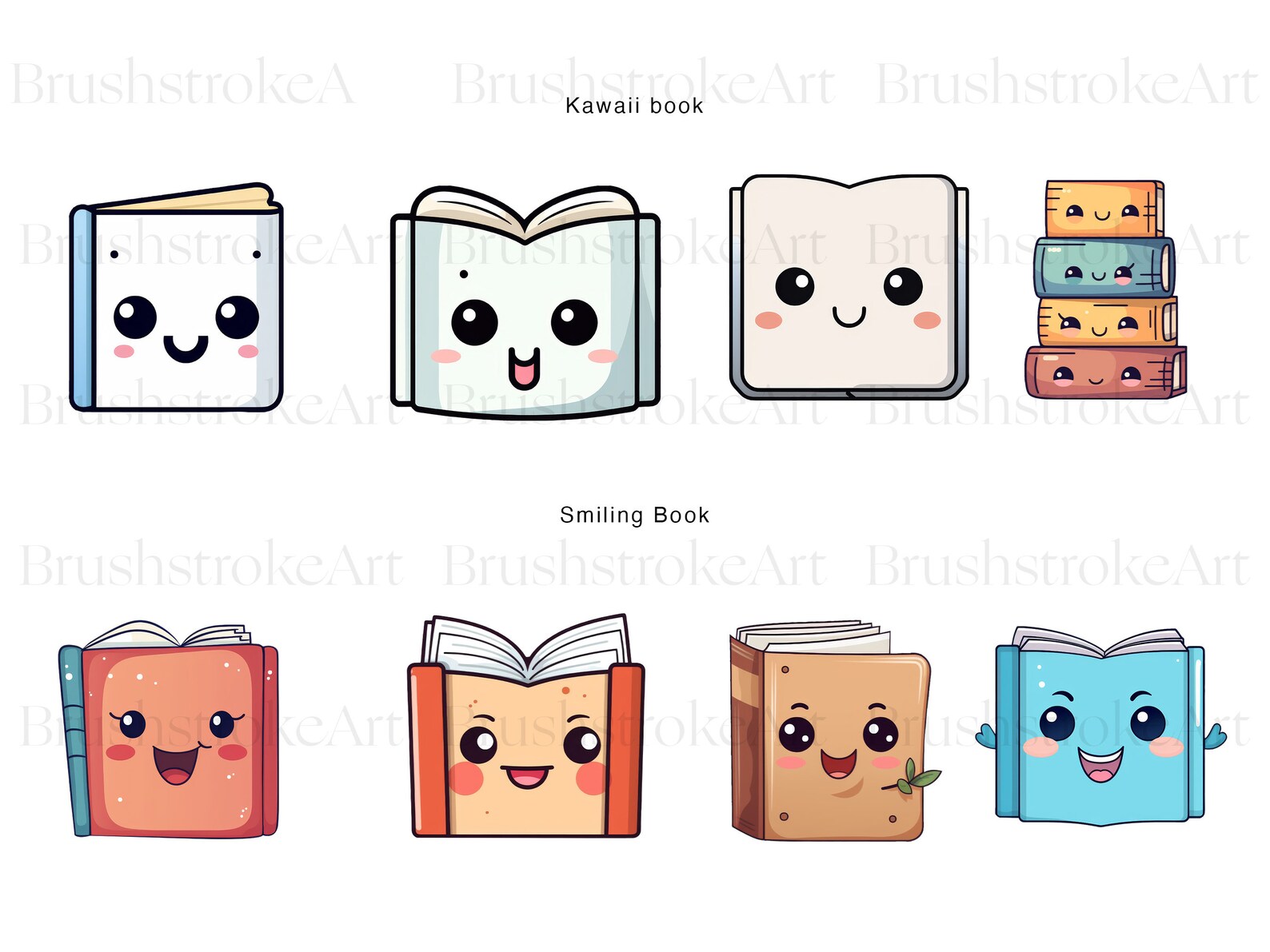 Cute Book Clipart, Kawaii Pencil, Cute Book Icon, Bookmark, Book Lover ...