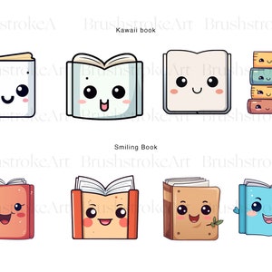 Cute Book Clipart, Kawaii Pencil, Cute Book Icon, Bookmark, Book Lover ...