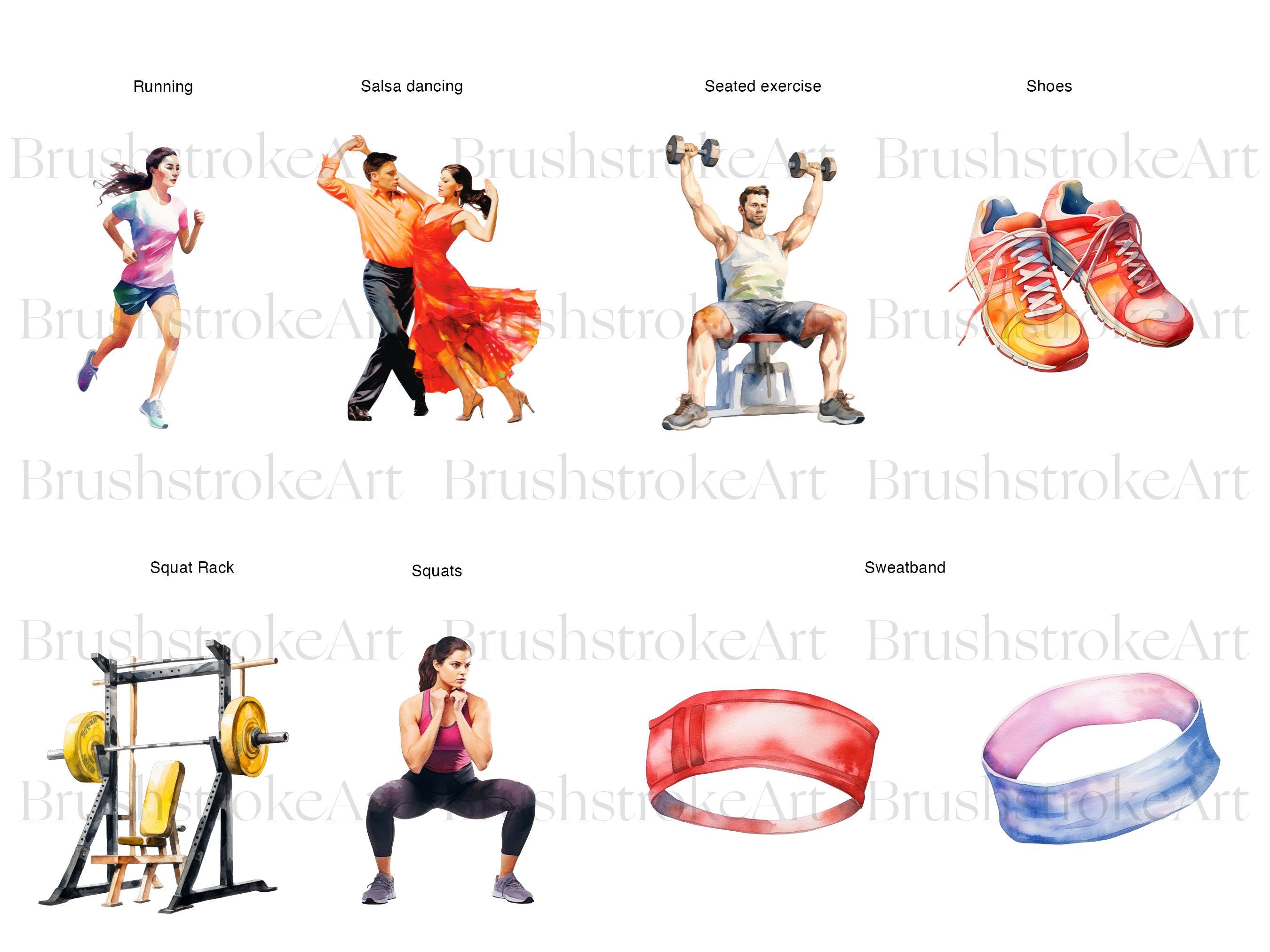 Exercise Clipart, Women Fitness, Gym Girl Clipart, Bodybuilder, Workout ...