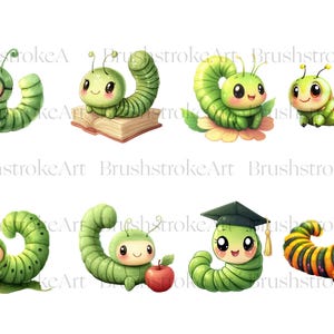 Cute Caterpillar Clipart, Cute Insect , Watercolor Worm, Garden Critter ...