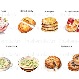 British Food Clipart, Fish and Chips, Beef Wellington, British Dessert ...