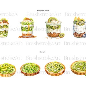 Watercolor Kiwi Fruit Clipart, Tropical Fruit, Summer Drinks, Dessert ...