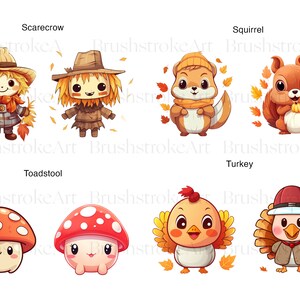 Cute Fall Clipart, Pumpkin, Cute Autumn Clipart, Fall Animals, Squirrel ...