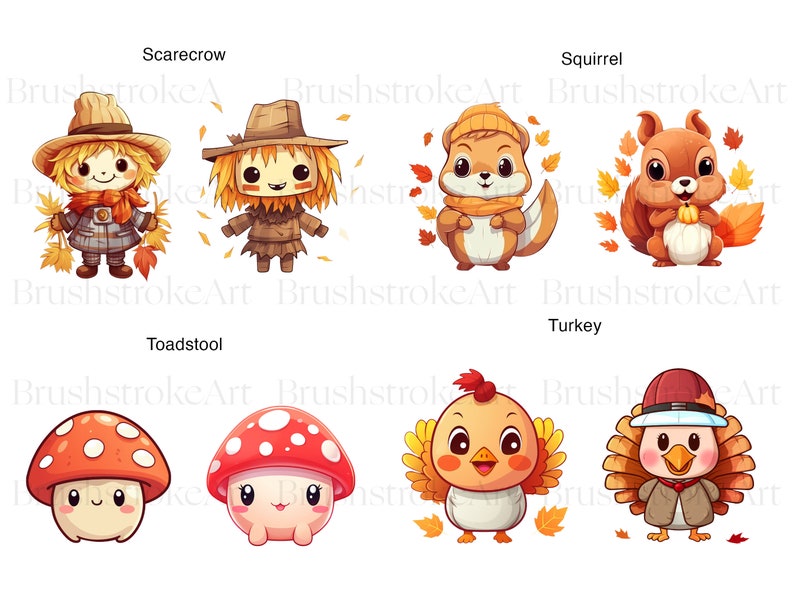 Cute Fall Clipart, Pumpkin, Cute Autumn Clipart, Fall Animals, Squirrel ...