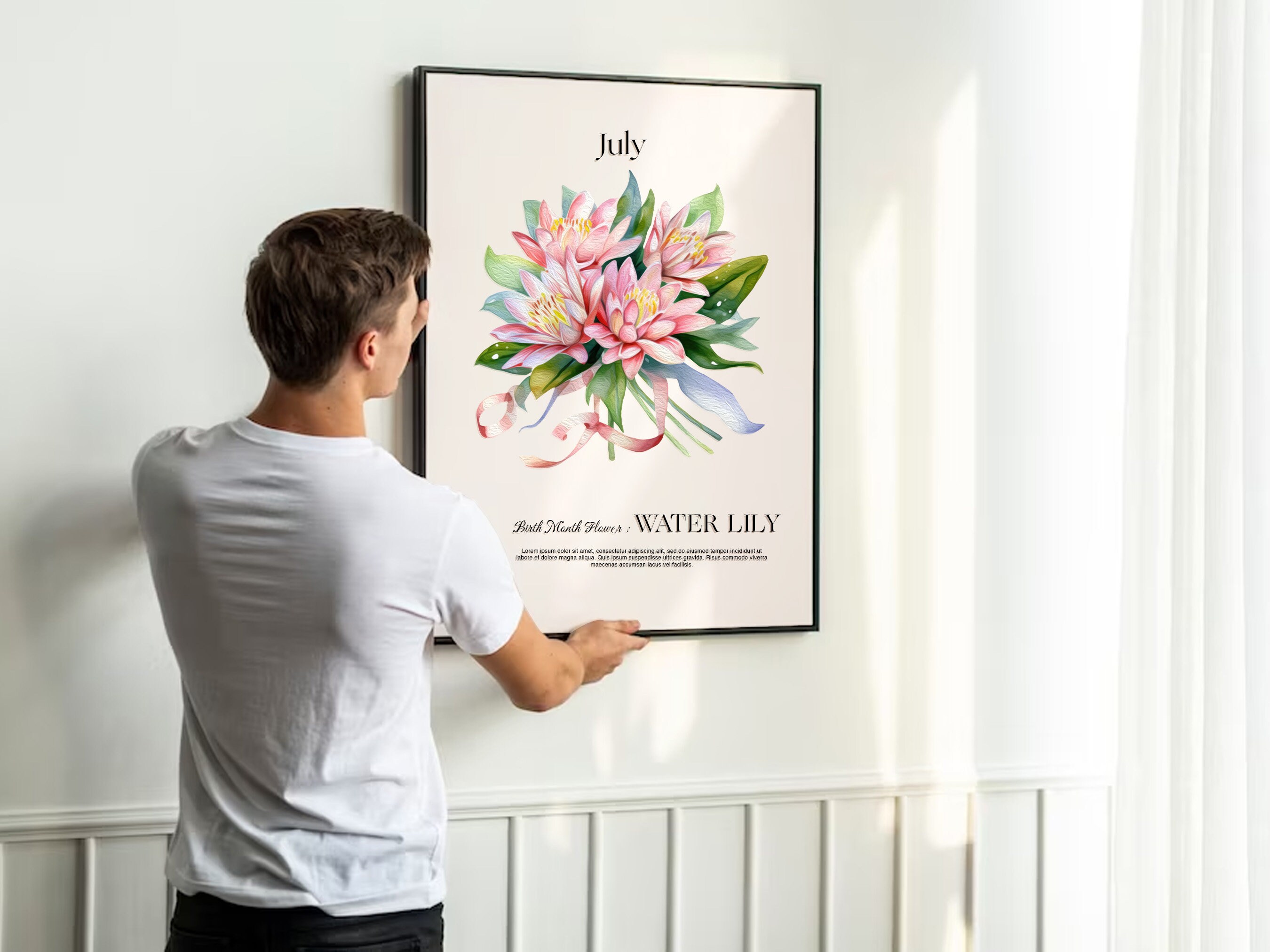 Watercolor Water Lily Clipart Birth Month Flower Lily Pad - Etsy