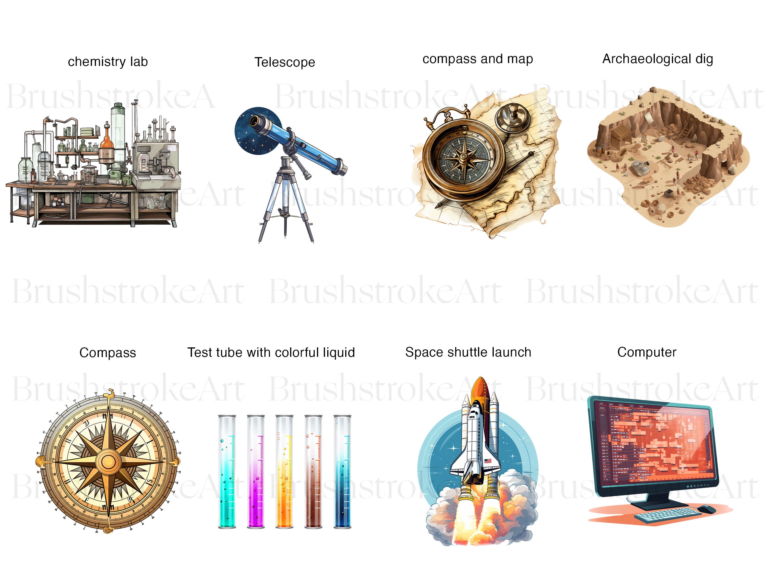 Science Clipart, Chemistry, Lab Clipart, Test Tubes, Science PNG ...