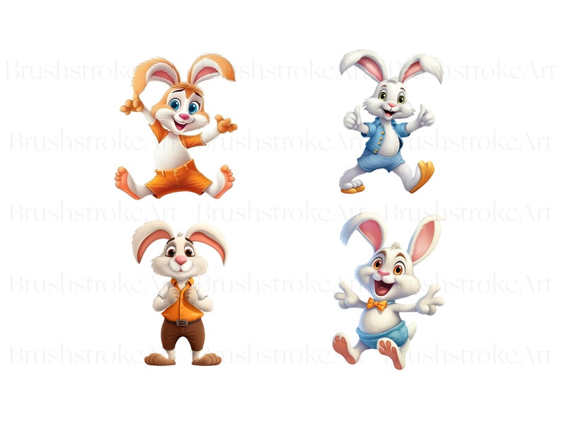 Cartoon Bunny Clipart, Funny Bunny, Cute Rabbit PNG, White Bunny ...
