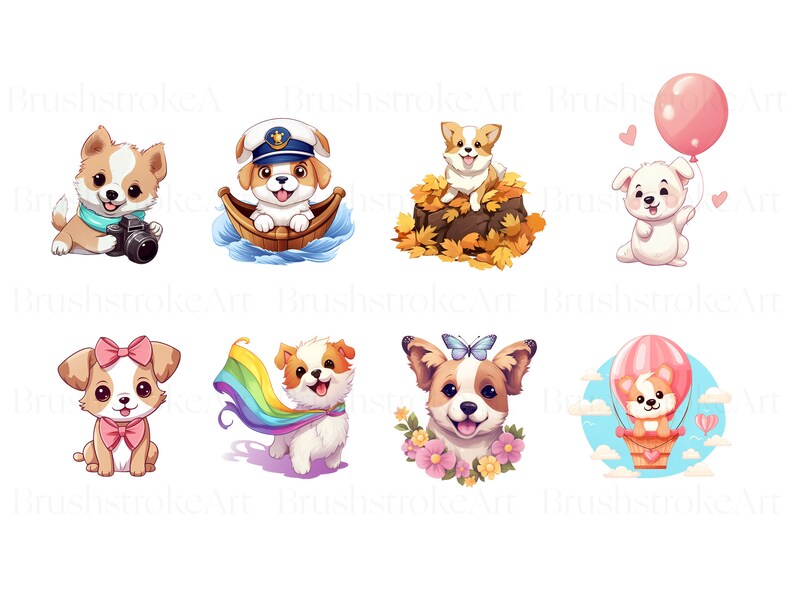 Kawaii Dog Clipart, Puppy Dog PNG, Cute Animals, Kawaii Puppy Clipart ...