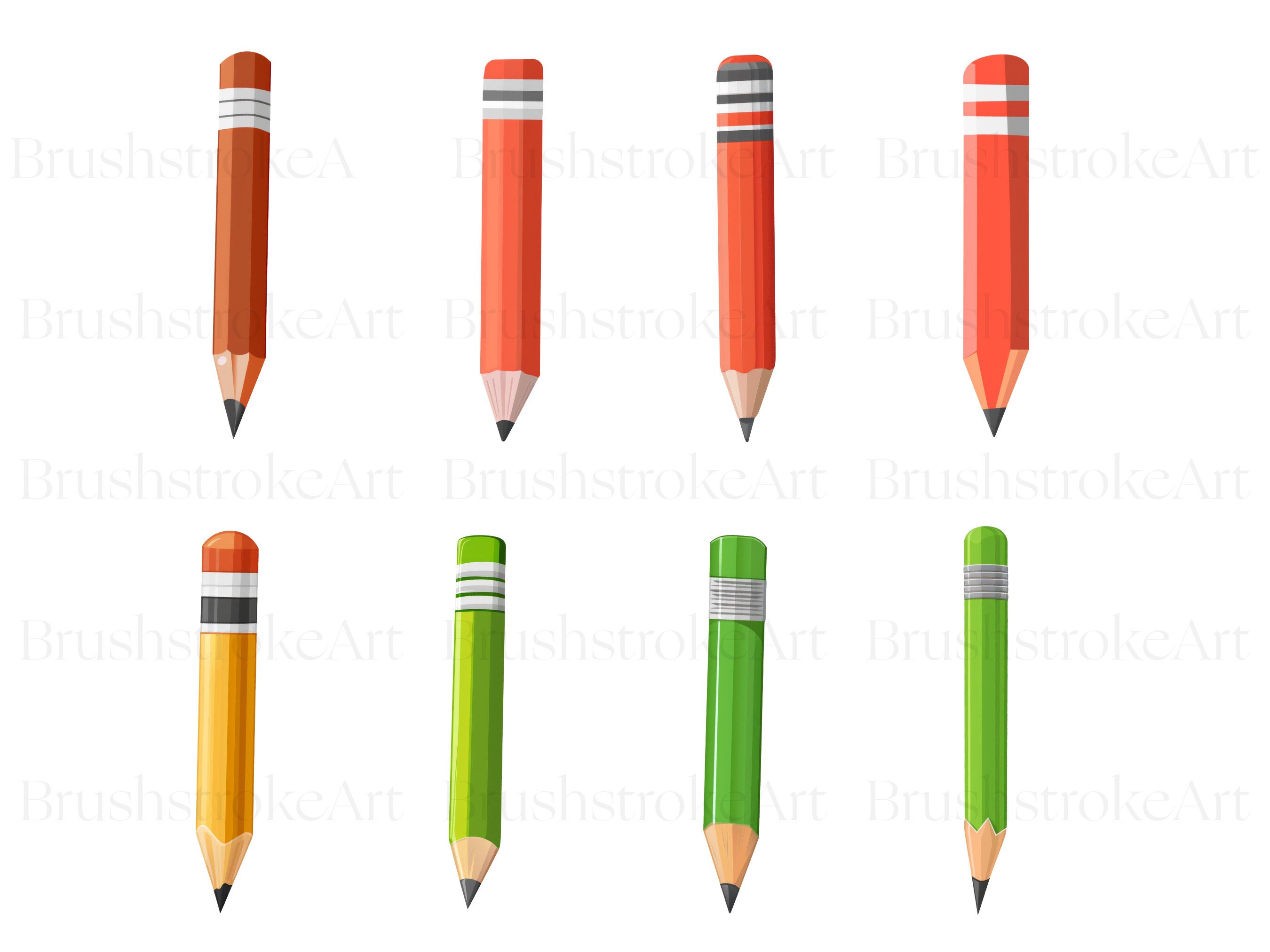 Pencil Clipart, Back to School, Art Supplies Clipart, Color Pencil PNG ...