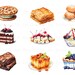 Watercolor Dessert Clipart, Cake, Pie, Donut, Sweet Treats, Food Lover ...
