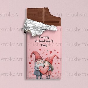 Valentine Gnomes Clipart, Cute Gnomes PNG, Pink Gnome, Watercolor Love ...